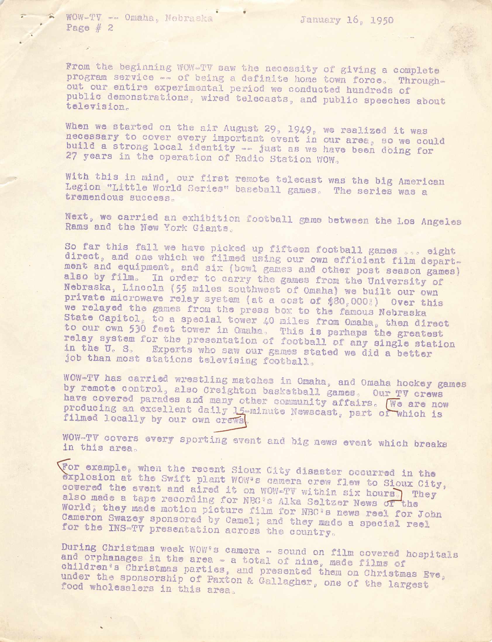 WOW-TV History – Nebraska Broadcasters Association Archive